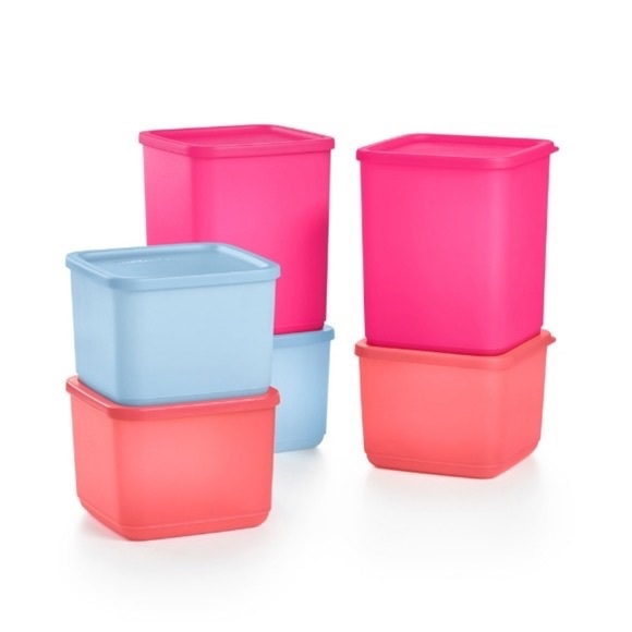 Tupperware | Kitchen | Tupperware Basic Bright Square 6pc Set | Poshmark